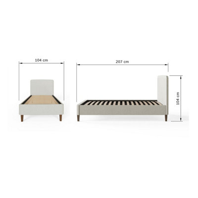 GFW Addison Bed Frame Single Grey