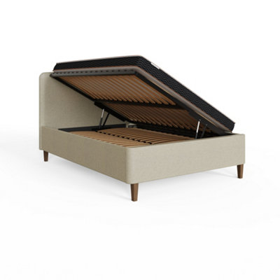 GFW Addison Ottoman Bed Frame Double Beige