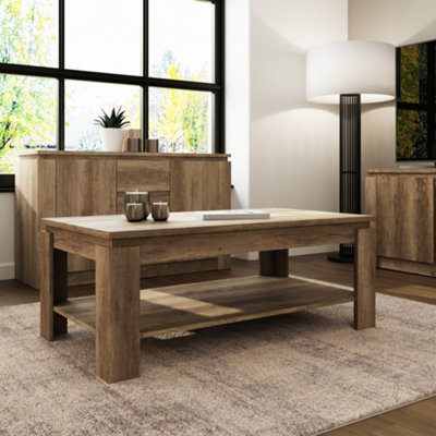 GFW Canyon Oak Coffee Table 3D Oak Foil | DIY at B&Q