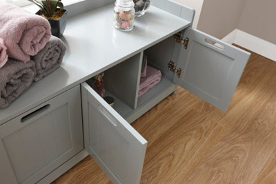GFW Colonial 3 Door Storage Unit Grey