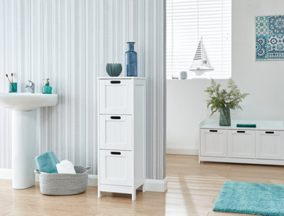 Gfw Colonial 3 Drawer Slim Chest White Diy At Bandq