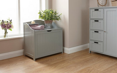 GFW Colonial Storage Hamper Grey | DIY at B&Q