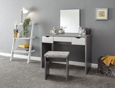 GFW Elizabeth Dressing Table Set Grey | DIY at B&Q