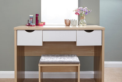 GFW Elizabeth Dressing Table Set Oak