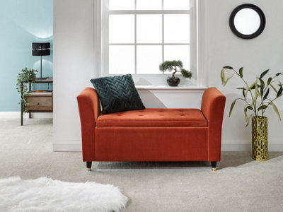 GFW Genoa Velvet Window Seat Russet