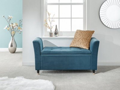 GFW Genoa Velvet Window Seat Teal