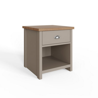 GFW Lancaster 1 Drawer Lamp Table Grey