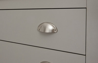 GFW Lancaster 2 Door 1 Drawer Shoe Cabinet Grey