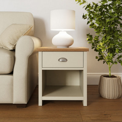 GFW Lancaster Lamp Table Cream | DIY at B&Q