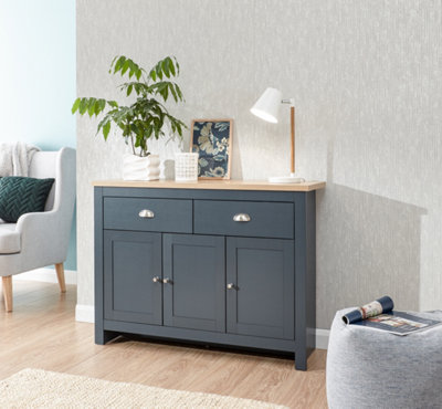 GFW Lancaster Large Sideboard Slate Blue