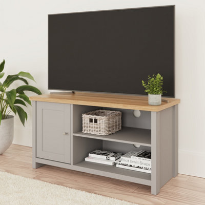 GFW Lancaster Small TV Cabinet Grey | DIY at B&Q
