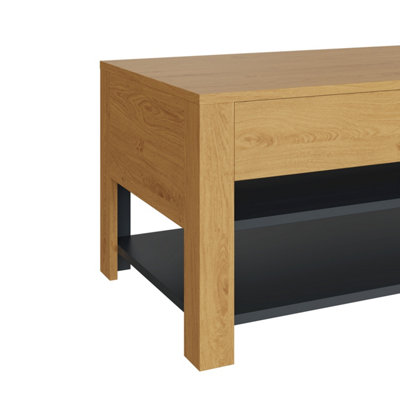 GFW Leon Coffee Table with LED Oak/Anthracite Oak