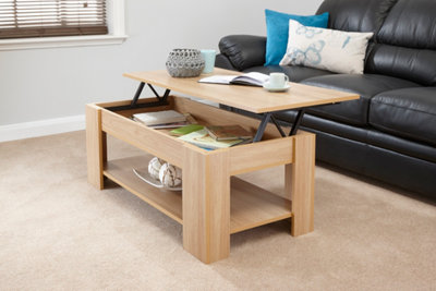 GFW Lift Up Top Coffee Table Oak