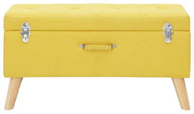 GFW Minstrel Ottoman Storage Bench Large Mustard