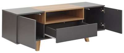 GFW Modena TV Unit Slate Grey/Oak