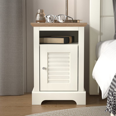 GFW Salcombe 1 Door Bedside Ivory | DIY at B&Q
