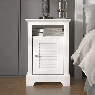 GFW Salcombe 1 Door Bedside Pearl White | DIY at B&Q