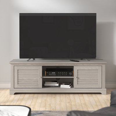 GFW Salcombe 2 Door TV Unit Warm Grey Oak | DIY at B&Q