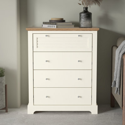 GFW Salcombe 4 Drawer Chest Ivory | DIY at B&Q