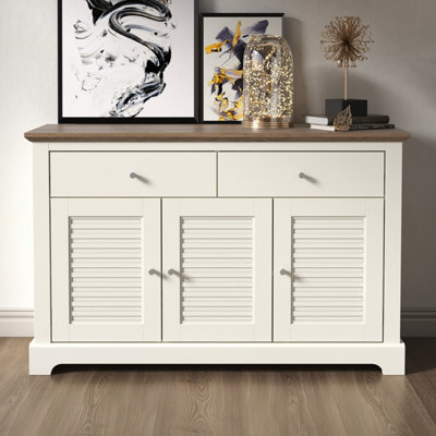 GFW Salcombe Large Sideboard Ivory | DIY at B&Q