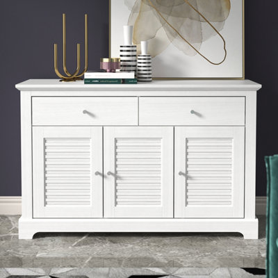 GFW Salcombe Large Sideboard White | DIY at B&Q