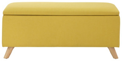 GFW Secreto Ottoman Storage Bench Mustard