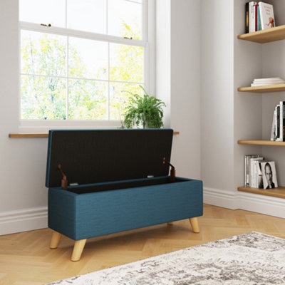 GFW Secreto Ottoman Storage Bench Teal