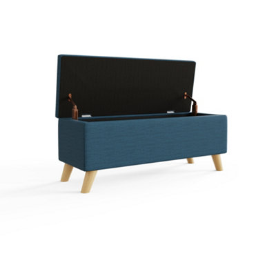 GFW Secreto Ottoman Storage Bench Teal