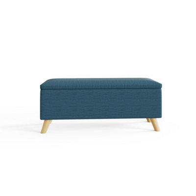 GFW Secreto Ottoman Storage Bench Teal