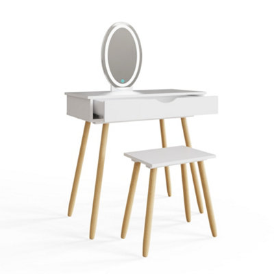 GFW Signy LED Dressing Table Set White