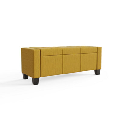 GFW Verona Ottoman Storage Bench Mustard
