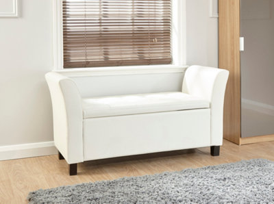 GFW Verona Upholstered Window Seat White