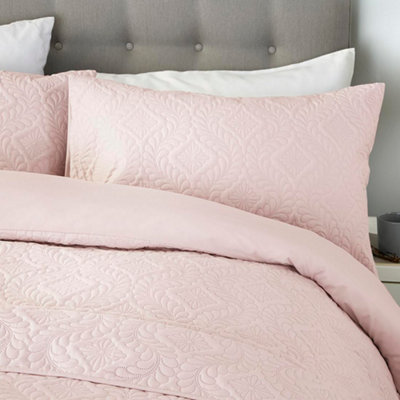 Gianna Microfibre Pinsonic 3D Damask Design Duvet Cover Set