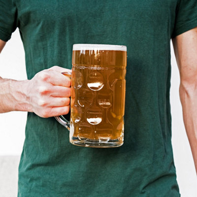 GIANT 1 LITRE GLASS STEIN BY WINNING