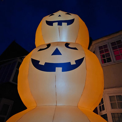 Giant: 20ft (6m) Inflatable Light up Halloween Stacked Pumpkin ...