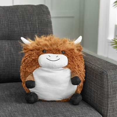 Giant Cozy Handwarmer Soft and Cuddly Highland Cow Plush