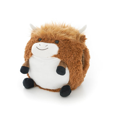 Giant Cozy Handwarmer Soft and Cuddly Highland Cow Plush