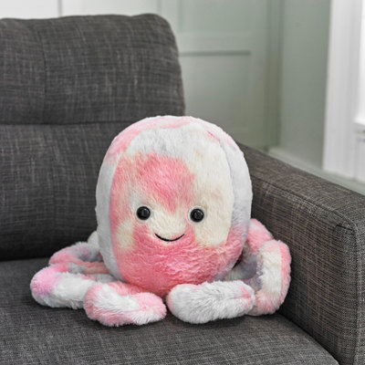 Giant Cozy Handwarmer Soft and Cuddly Rainbow Octopus Plush