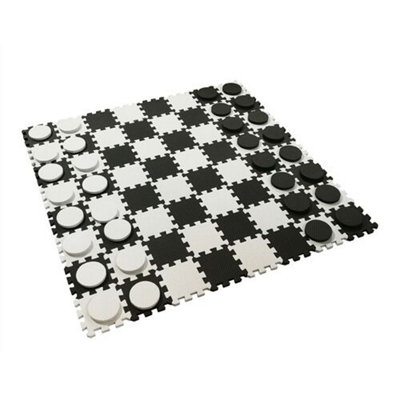 Giant Draughts Game Set Fun Play Outdoor Indoor Family Garden Activity Toys