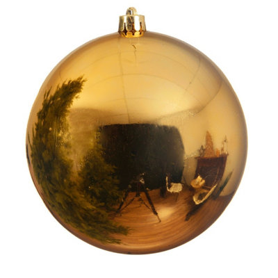 Giant Gold Christmas Tree Bauble 20cm Round Xmas Tree Decoration