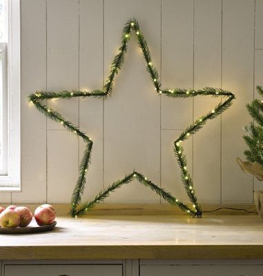Giant Green LED Star - Battery Operated Festive Christmas Xmas Home ...