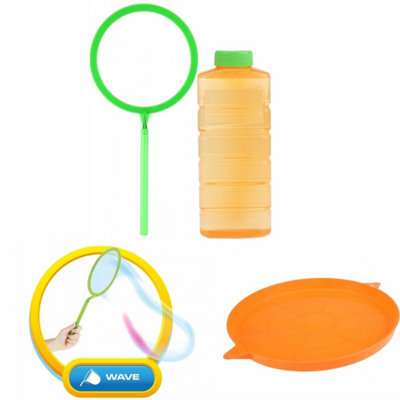 Giant Mega Bubble Wand Kit with 500ML Bubble Solution for Kids Outdoor ...