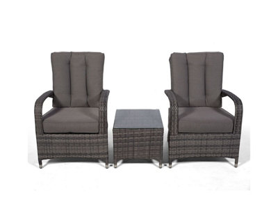 Giardino Arizona 2 Seat Garden Lounge Chair Set - Grey