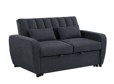 Gibson Modern and Versatile Fabric 2 Seater Double Guest Sofa Bed Grey