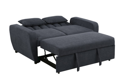 GIBSON MODERN AND VERSATILE FABRIC 2 SEATER, DOUBLE, GUEST SOFA BED, GREY