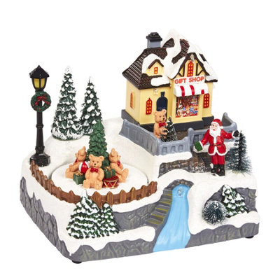 Gift Shop SnowScene - Multi LED Hand Painted Battery Indoor Christmas ...