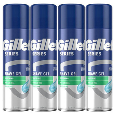 Gillette series shave gel with sensitive skin for aloe x 4