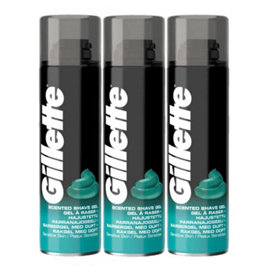 Gillette Shaving Gel Sensitive Skin 200ml x 3