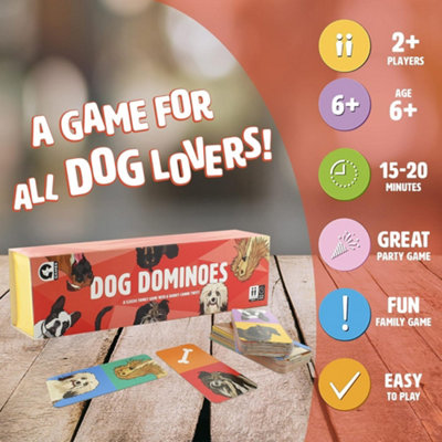GINGER FOX DOG CHAOS CARD GAME, DOG DOMINOES, AND CELEBRITY DOGS PUZZLE SET