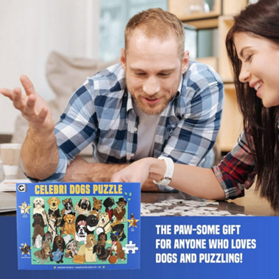 GINGER FOX DOG CHAOS CARD GAME, DOG DOMINOES, AND CELEBRITY DOGS PUZZLE SET